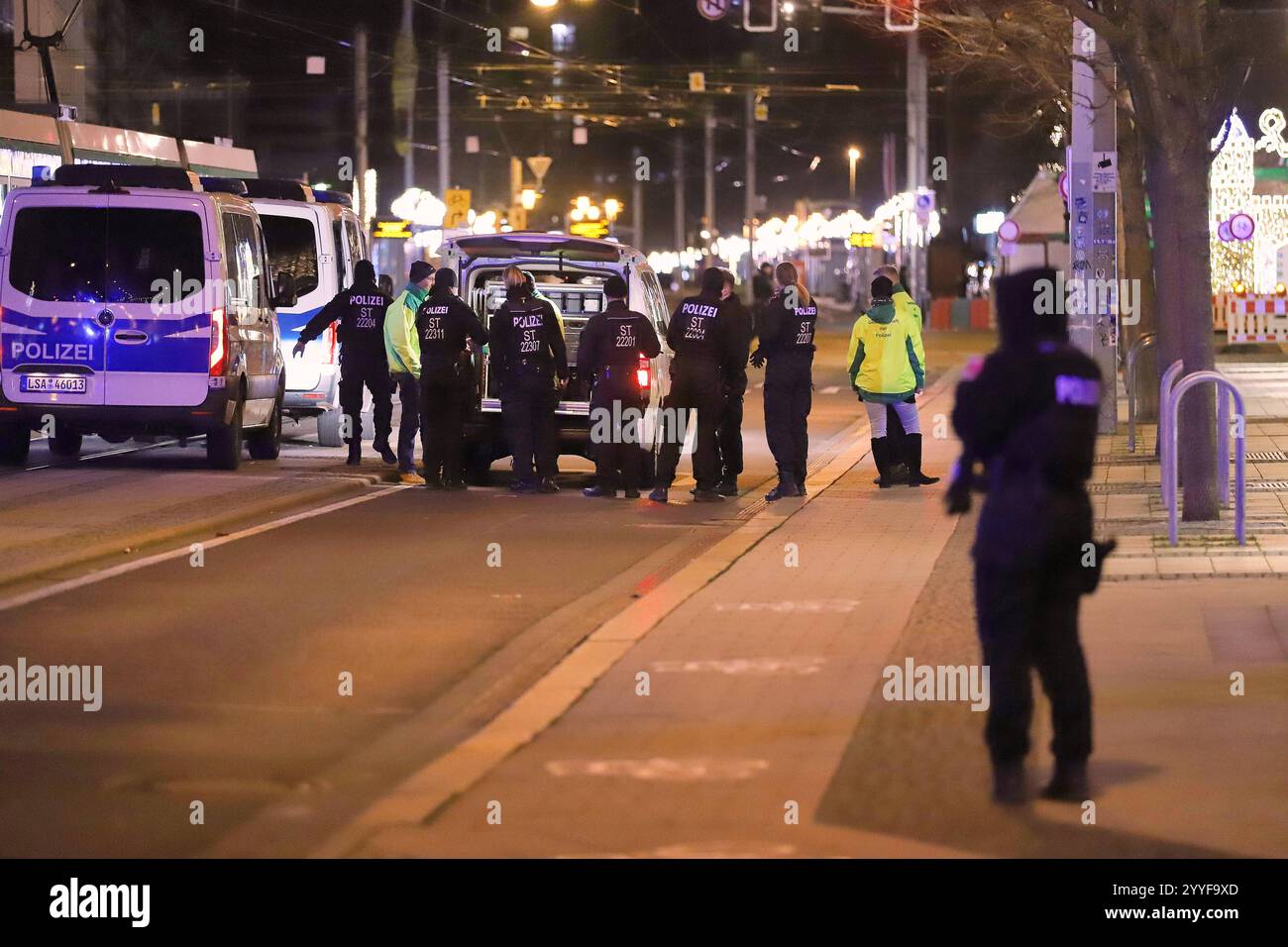 Magdeburg, Sachsen-Anhalt, Deutschland, 21.12.2024: Alter Markt: Anschlag auf Magdeburger ...