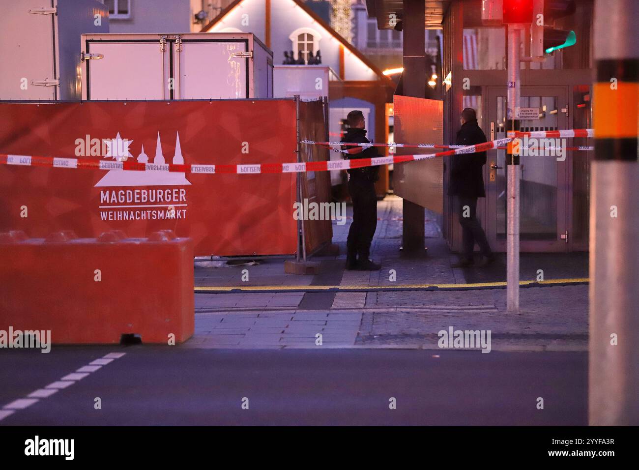 Magdeburg, Sachsen-Anhalt, Deutschland, 21.12.2024: Alter Markt: Anschlag auf Magdeburger ...
