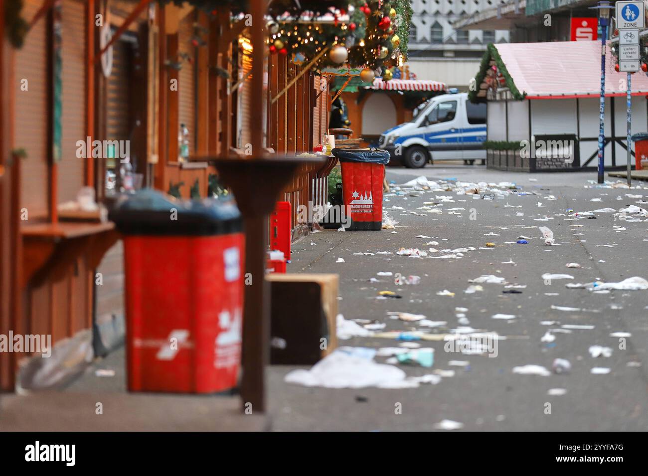 Magdeburg, Sachsen-Anhalt, Deutschland, 21.12.2024: Alter Markt: Anschlag auf Magdeburger ...