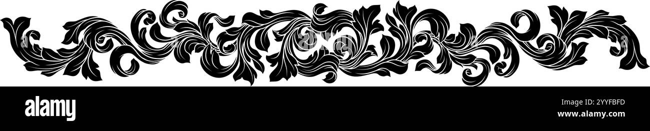 Filigree Heraldic Heraldry Pattern Band Vine Stock Vector Image & Art ...