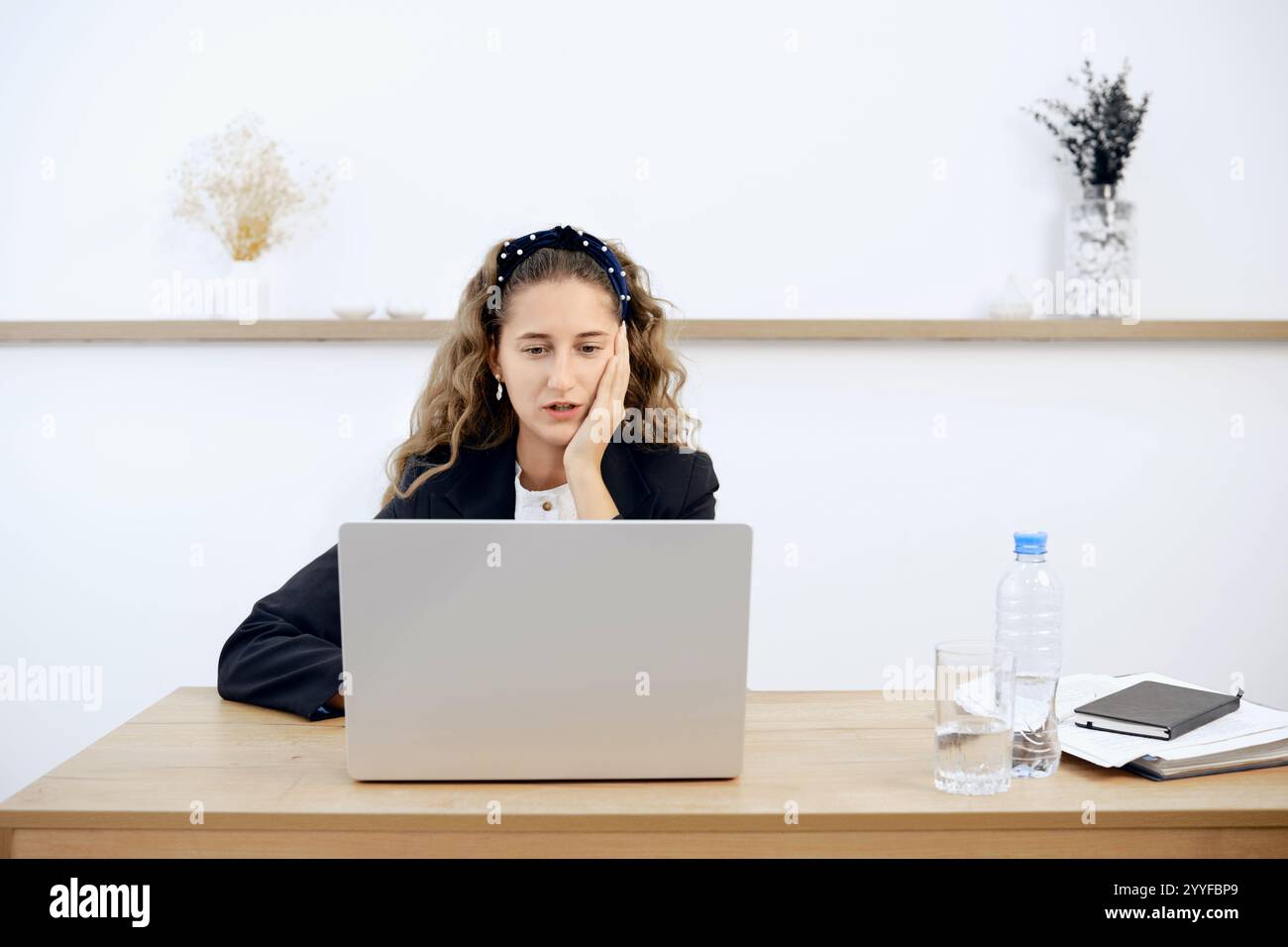 Wooden hand laptop bottle hi-res stock photography and images - Alamy