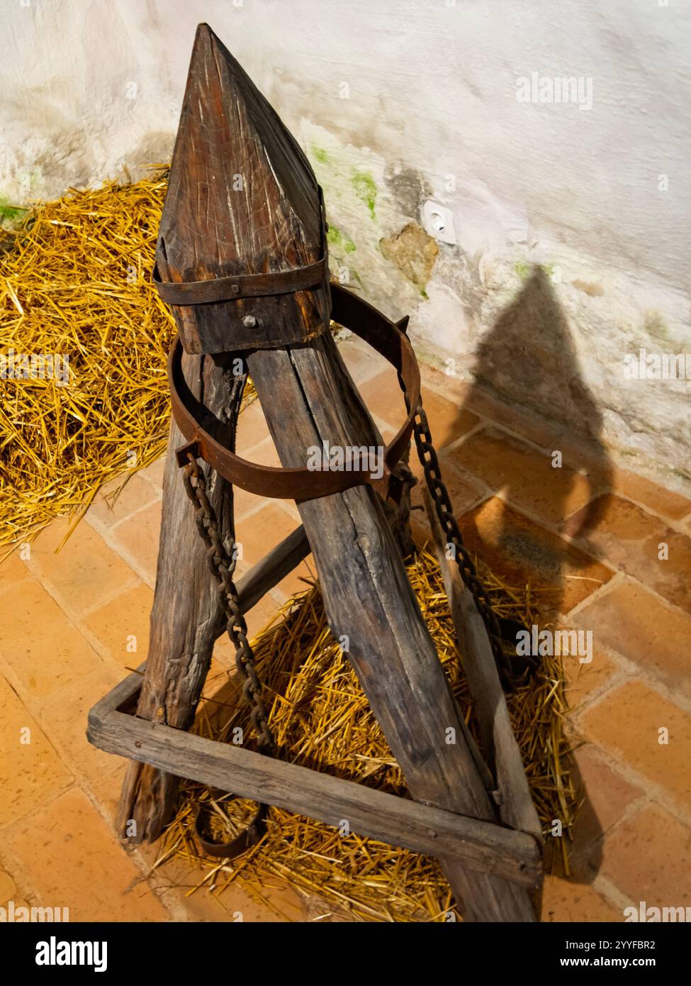 Judas Cradle in the Torture Museum in the Thury Castle of Varpalota ...