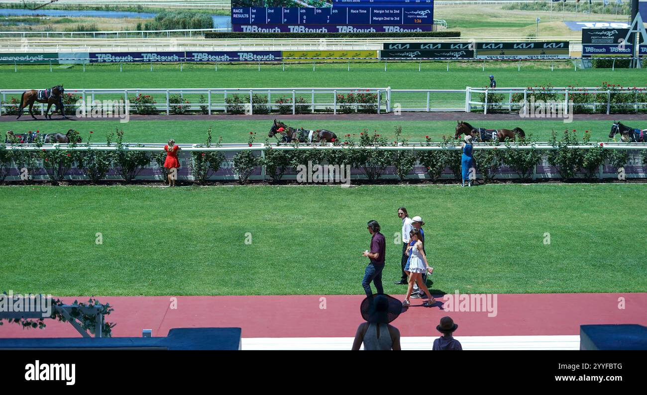 Ascot, WA, Australia - December 21st, 2024: The mounting ring at Ascot ...