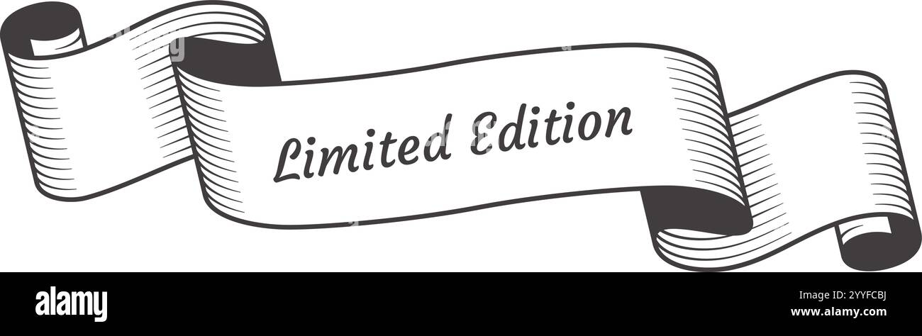 Vintage ribbon banner featuring the phrase limited edition, perfect for ...