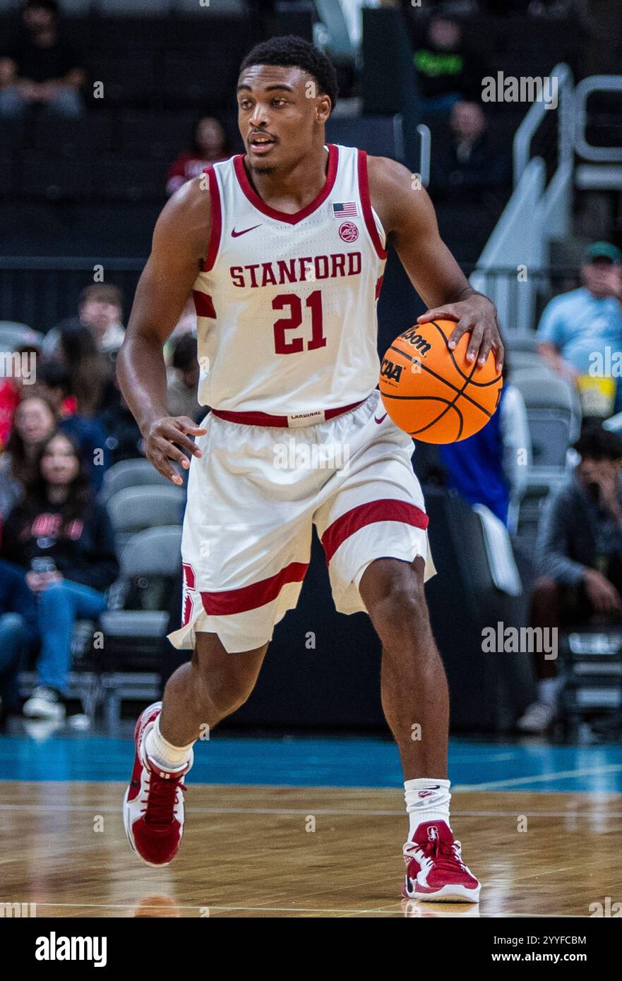 December 21 2024 San Jose, CA U.S.A. Stanford guard Jaylen Blakes (21 ...