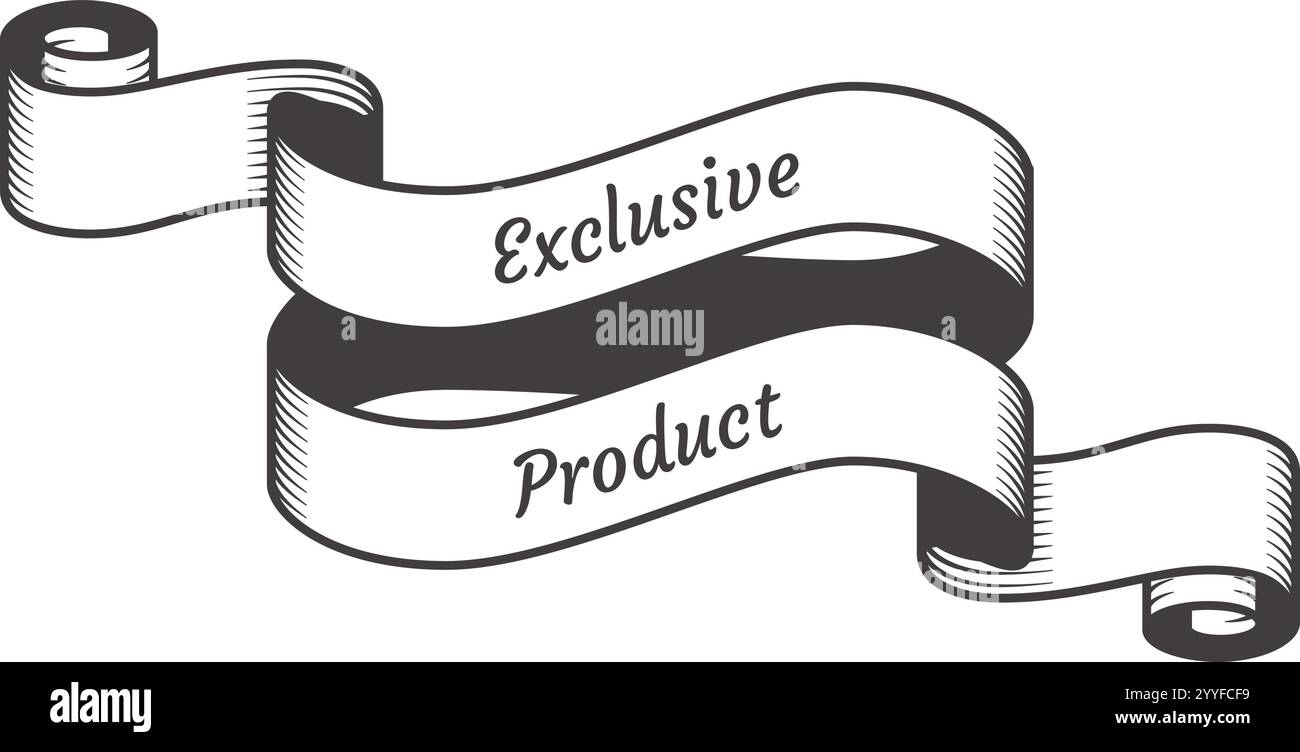 Vintage double ribbon banner waving and swirling, featuring the phrase ...