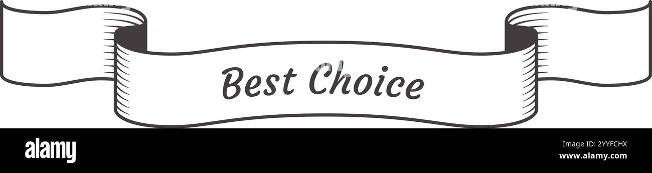 Vintage ribbon banner scroll design element featuring the words best ...