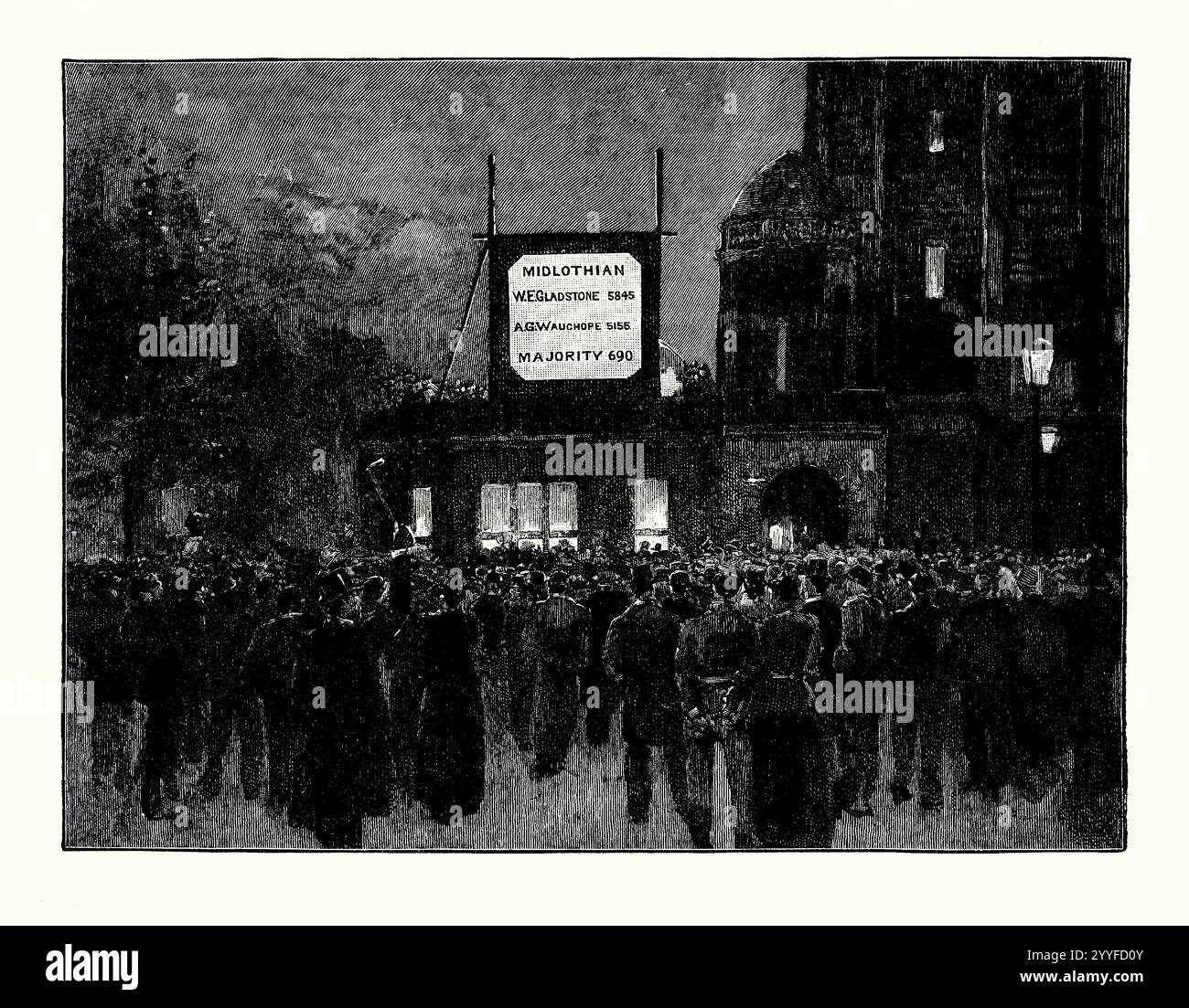 An old engraving outside of the National Liberal Club, London, England ...