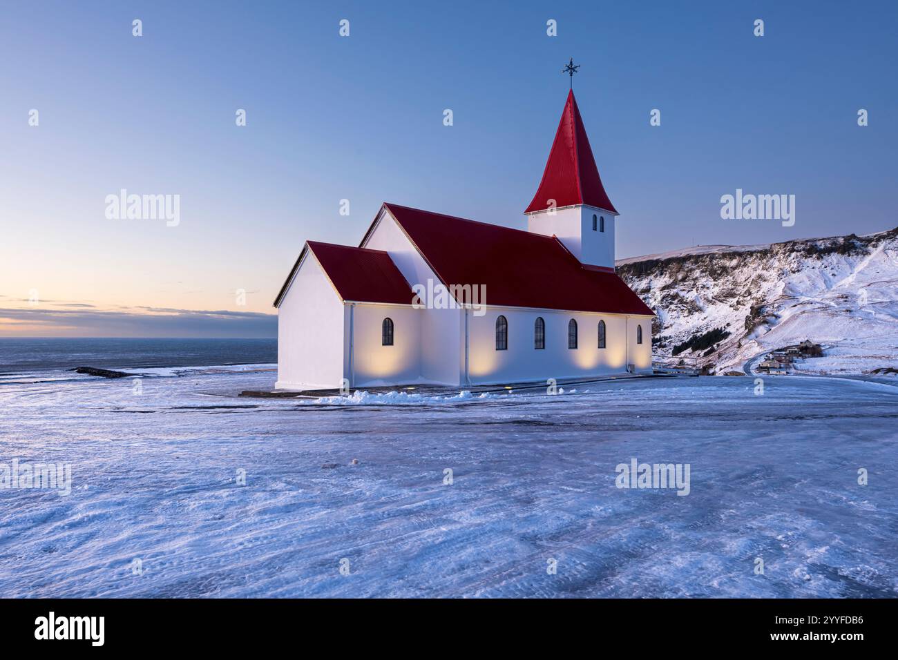 Víkurkirkja, Vik I Myrdal church building in the Vik village. The ...