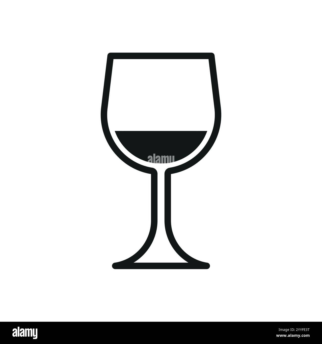 Wine glass drink icon featuring an elegant design with clean lines and ...