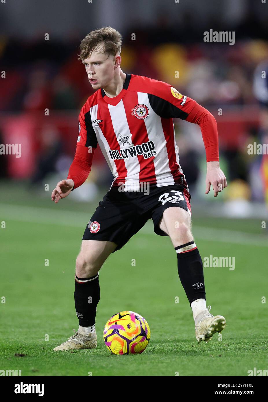 London, UK. 21st Dec, 2024. Brentford's Keane Lewis-Potter during the ...