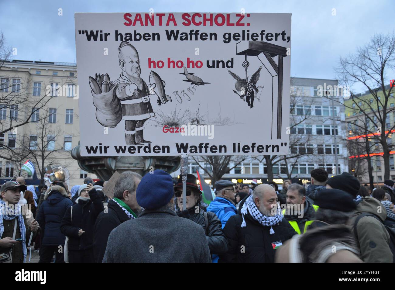 Berlin, Germany - December 12, 2024 - Pro-Palestine rally at ...