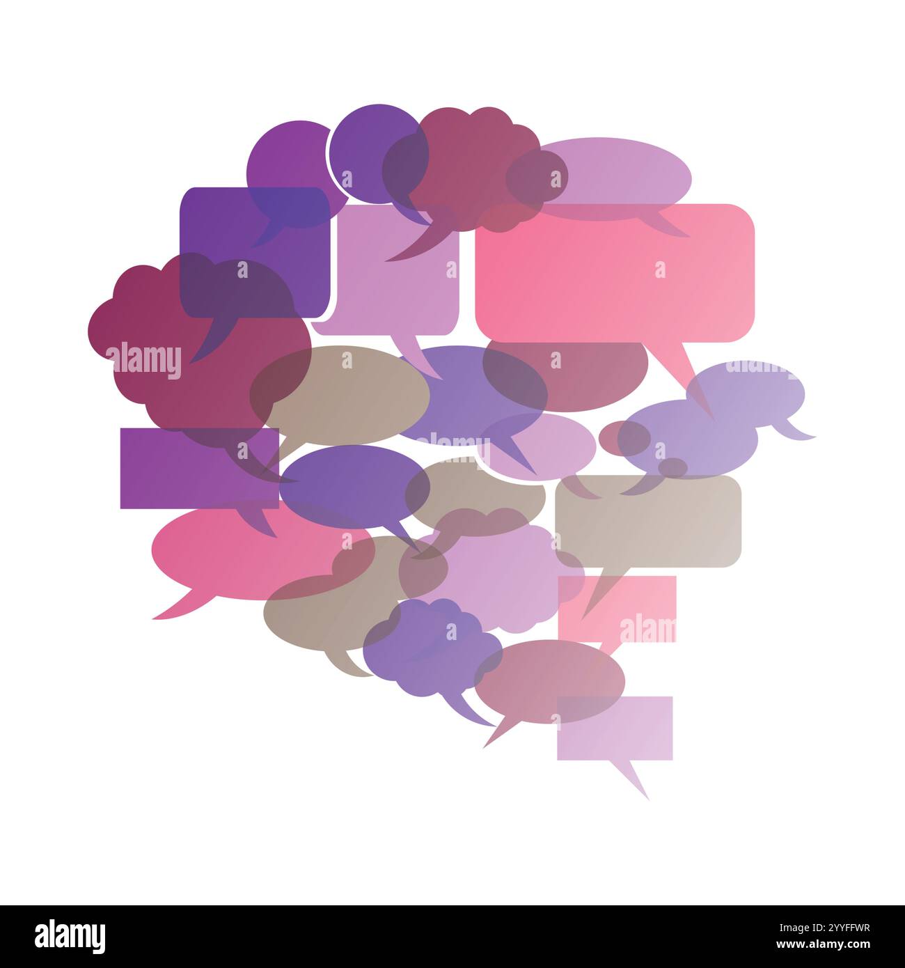 Big Round Speech Bubble Made From Lots oif Small Bubbles - Template ...