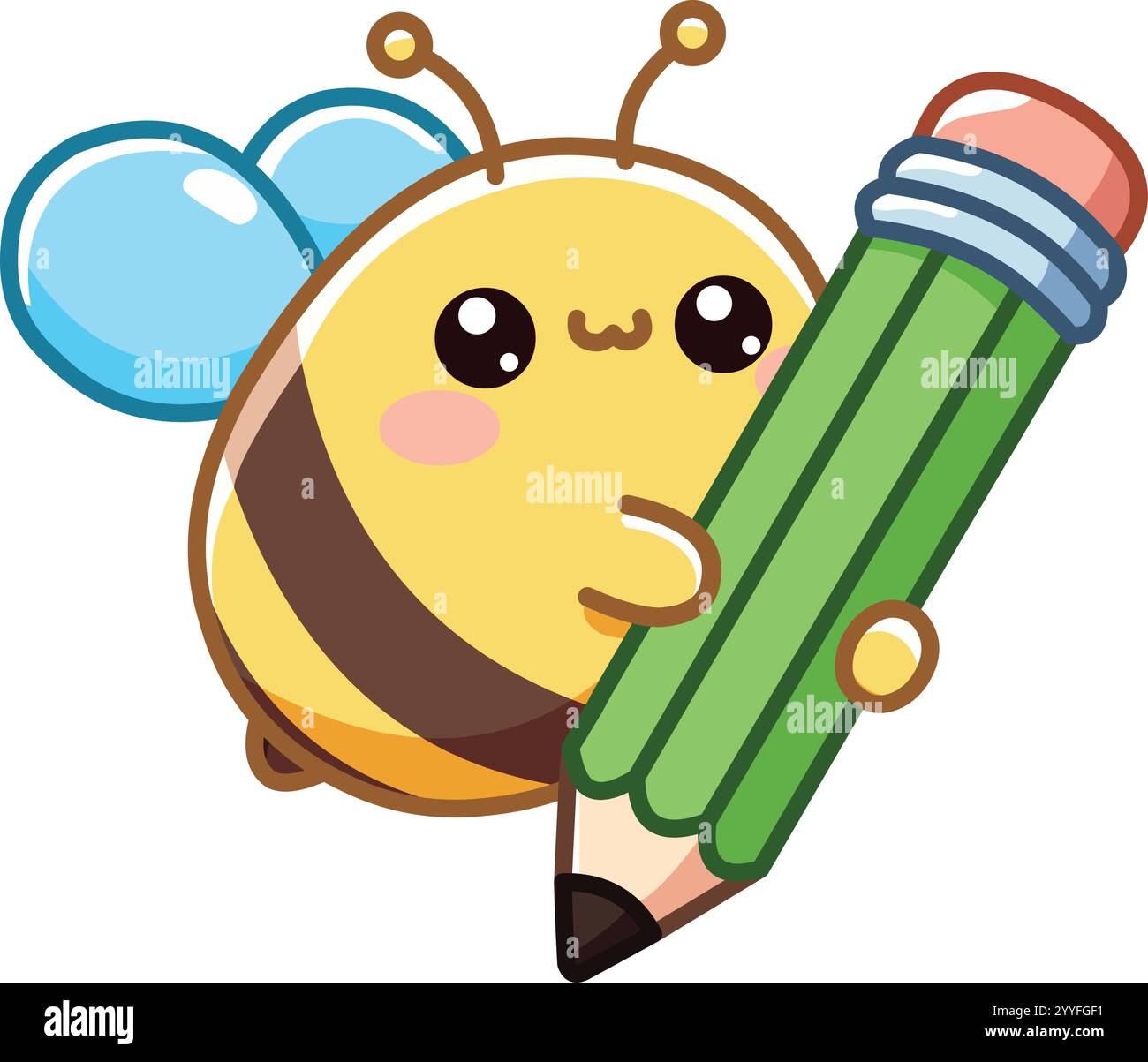 Kawaii pen school cute Stock Vector Images - Alamy