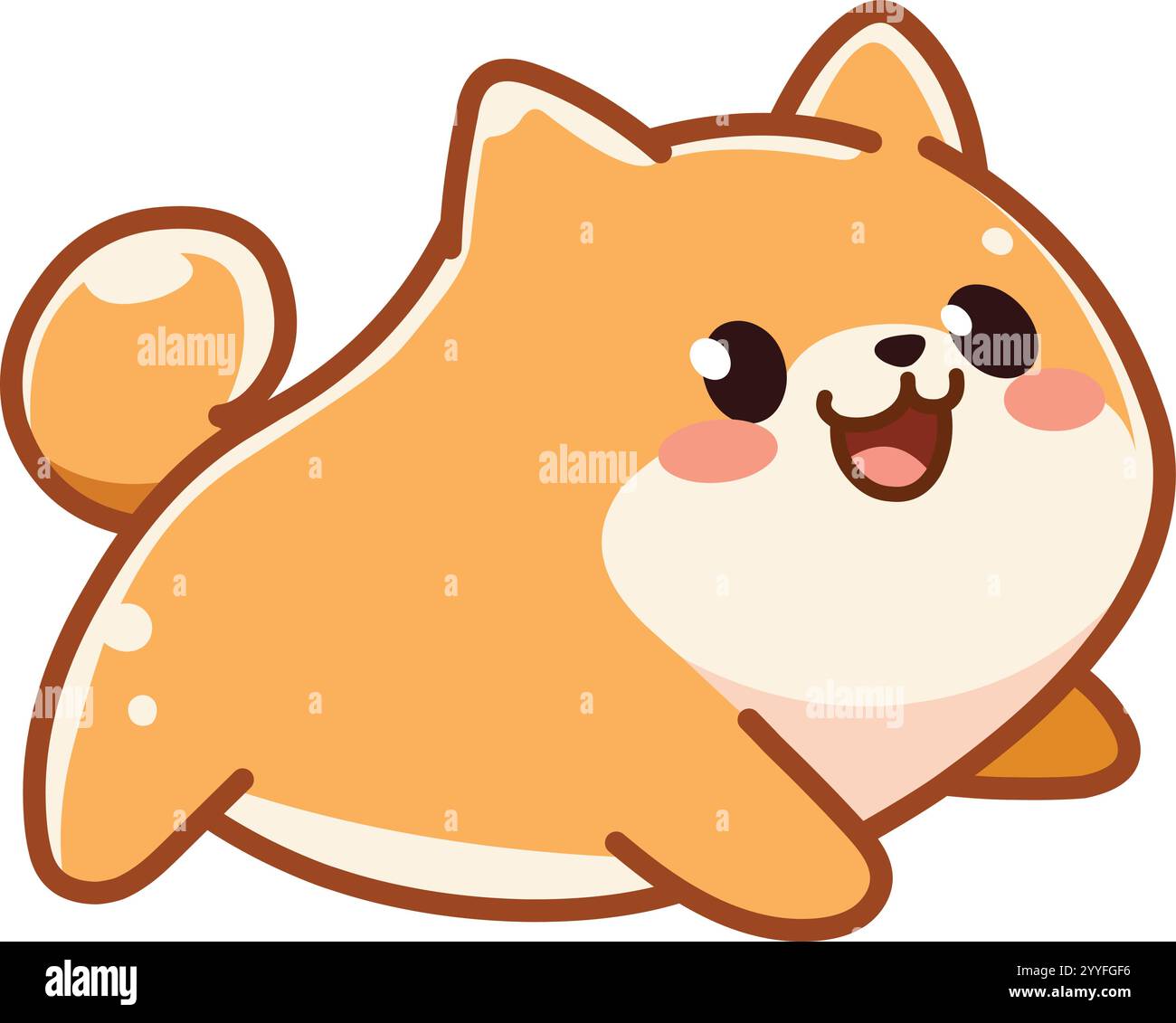 Fluffy dog white pomeranian Stock Vector Images - Alamy