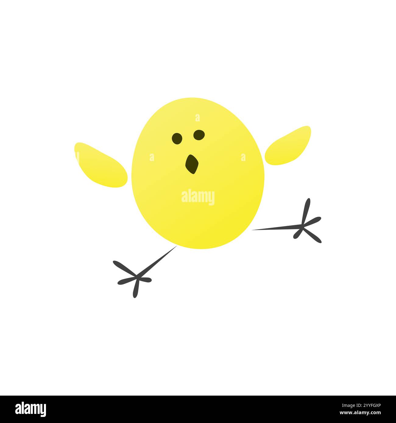 Chicken jumping on spring illustration hi-res stock photography and ...