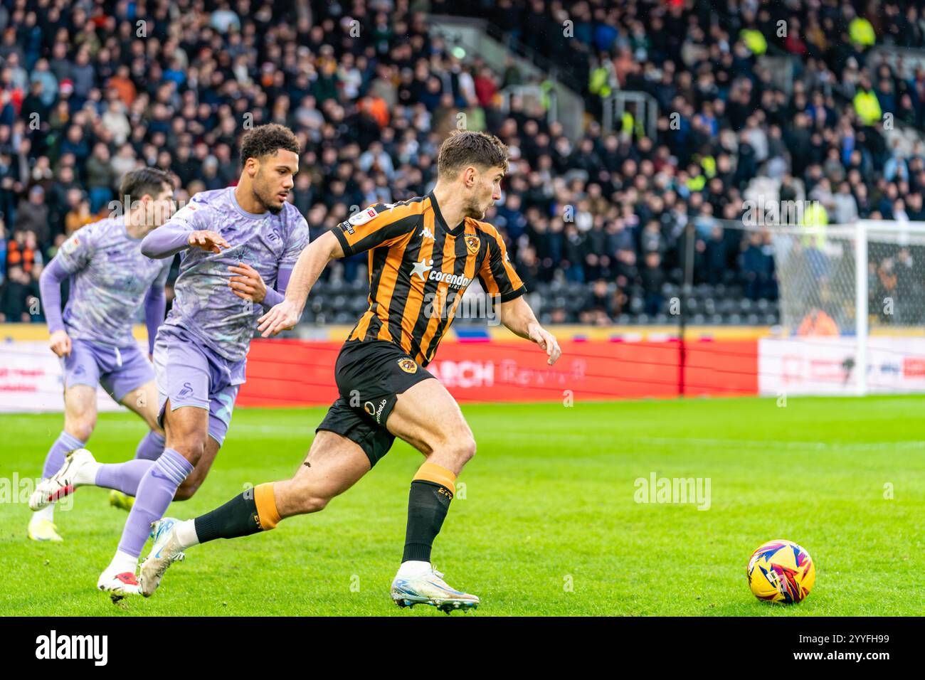 HULL, UK. 21 December 2024. EFL Championship Football League: Hull City ...