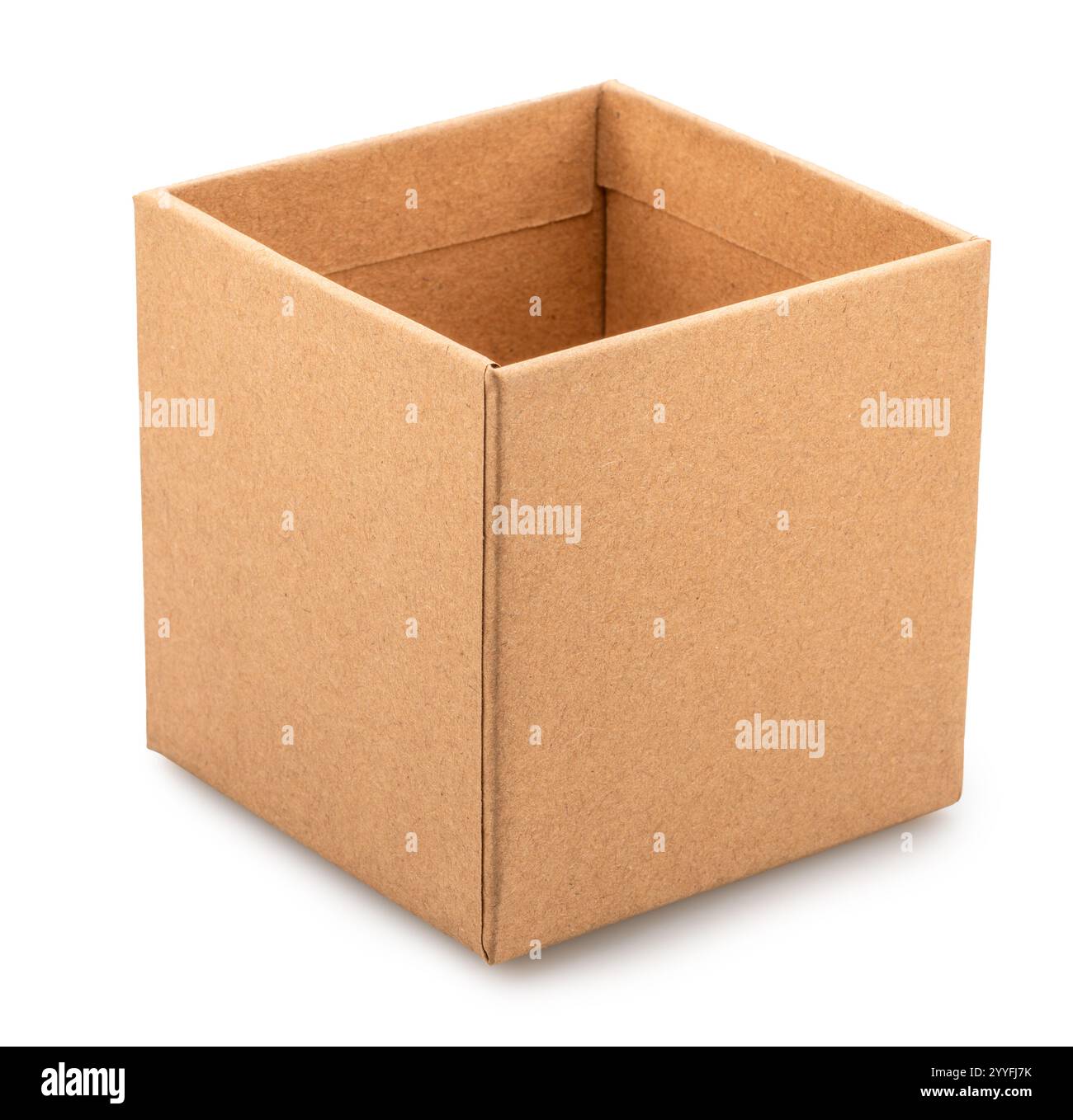 Open empty cardboard gift box isolated on white background. File ...