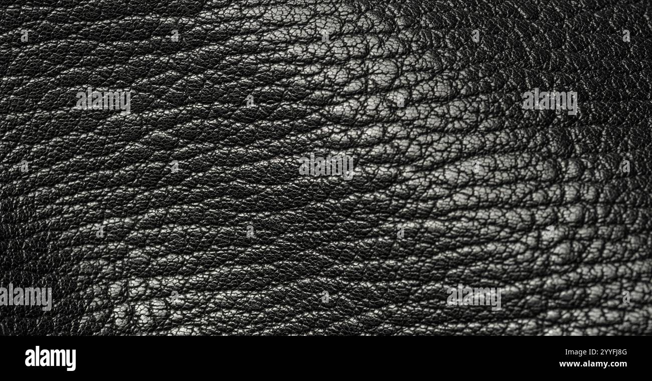 Texture of black pebble leather closeup. Production and fashion ...