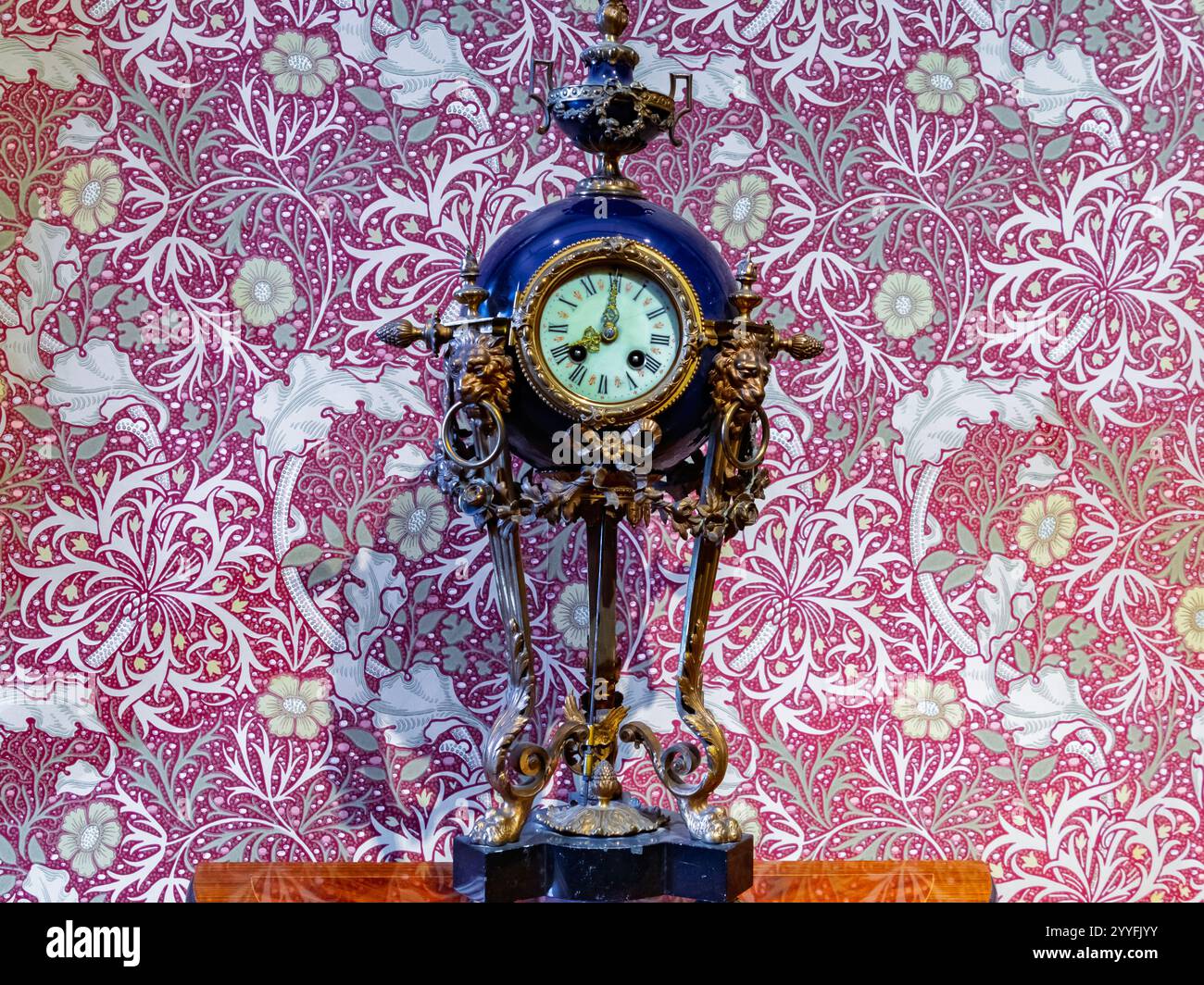 Fancy clock in the Chateau of Wenckheim Stock Photo - Alamy