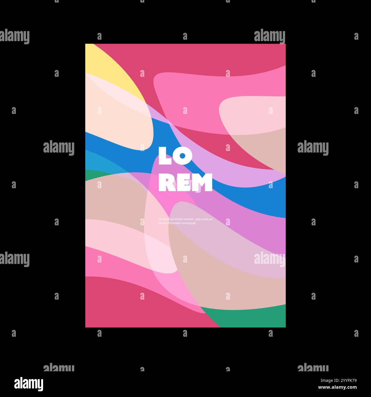 Colorful Abstract Overlapping Geometric Shapes Stock Vector Image & Art - Alamy