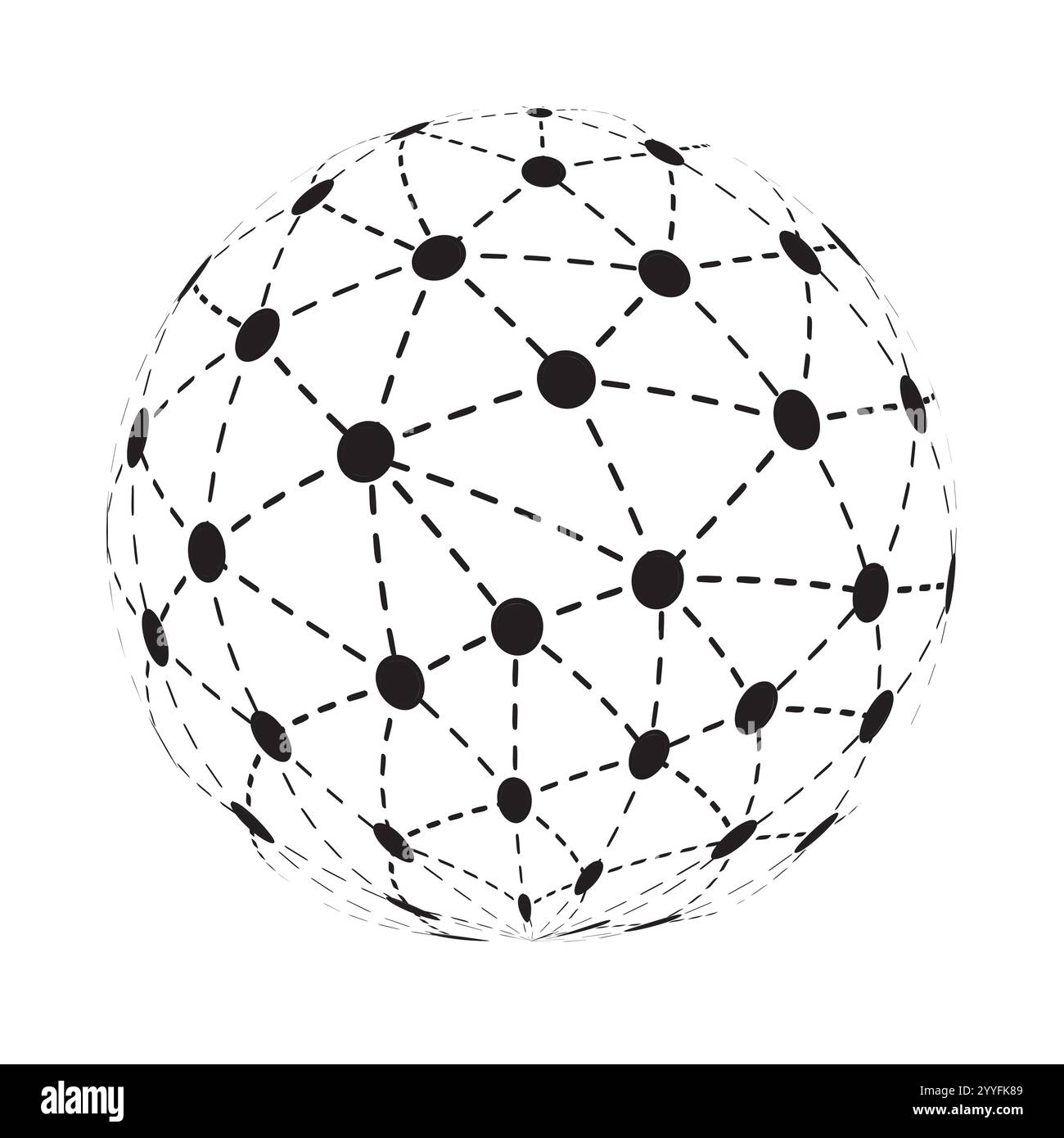 Black and White Modern Minimal Style Polygonal Networks Structure ...