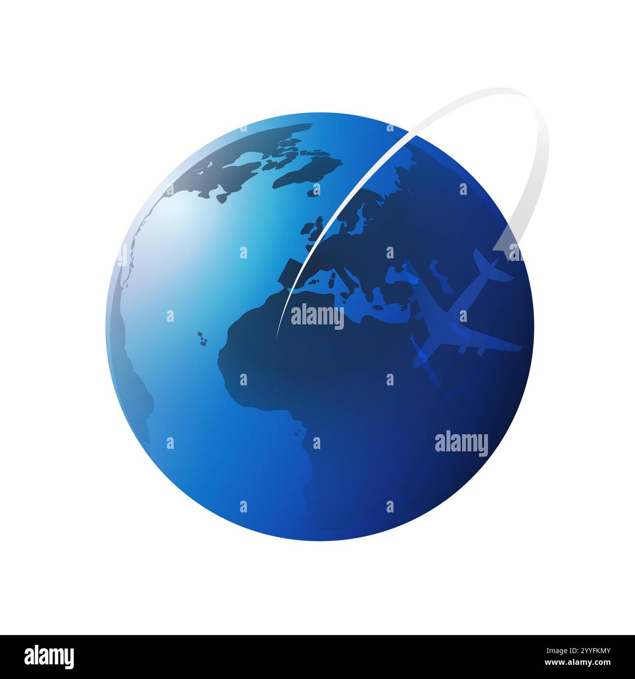 Traveling Around the World - Aviation, Travel by Airplane Concept ...