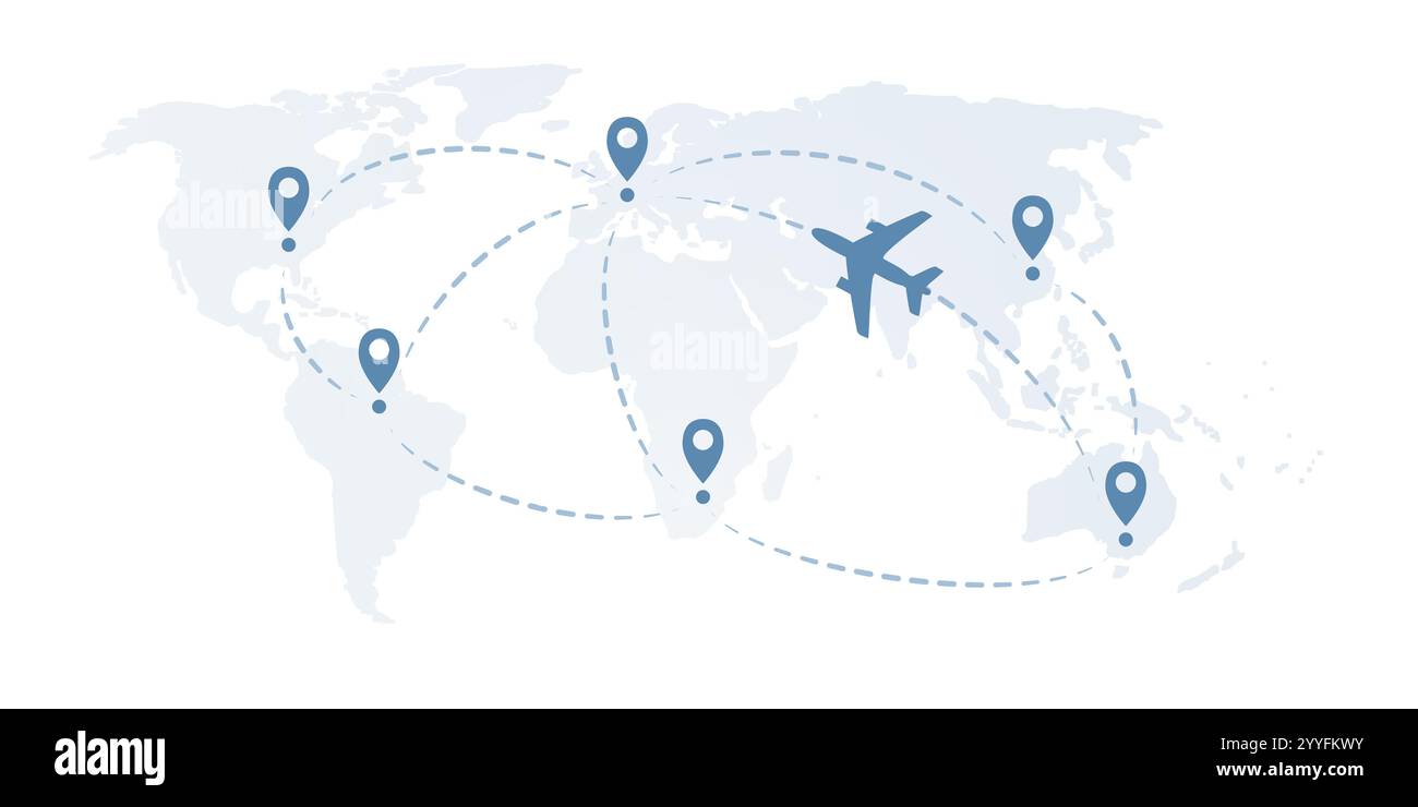 Traveling Around the World - Air Transportation Concept, Travel by ...