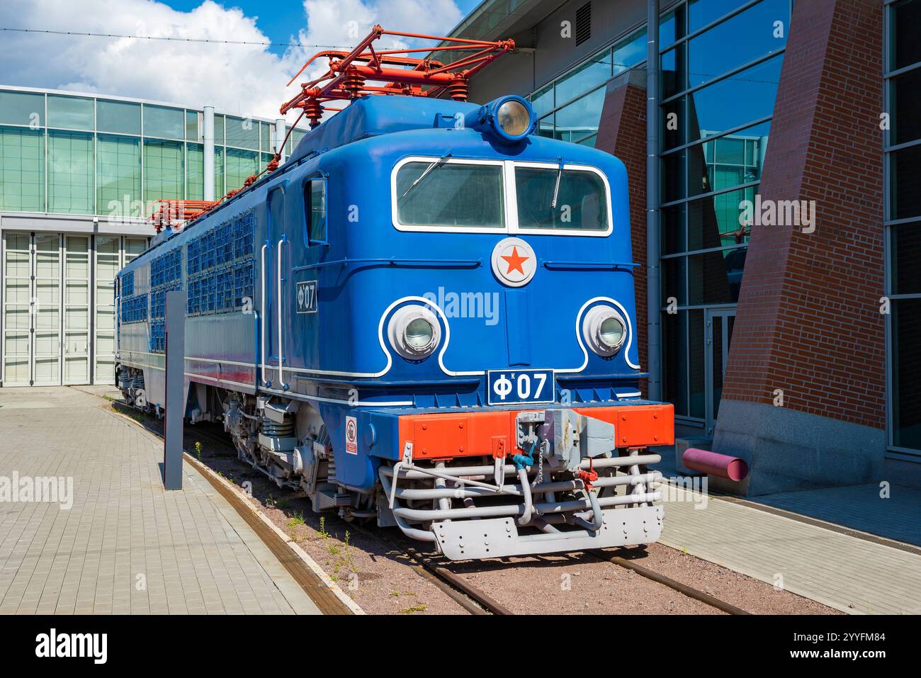 SAINT PETERSBURG, RUSSIA - AUGUST 16, 2018: Fk-07 AC freight electric ...
