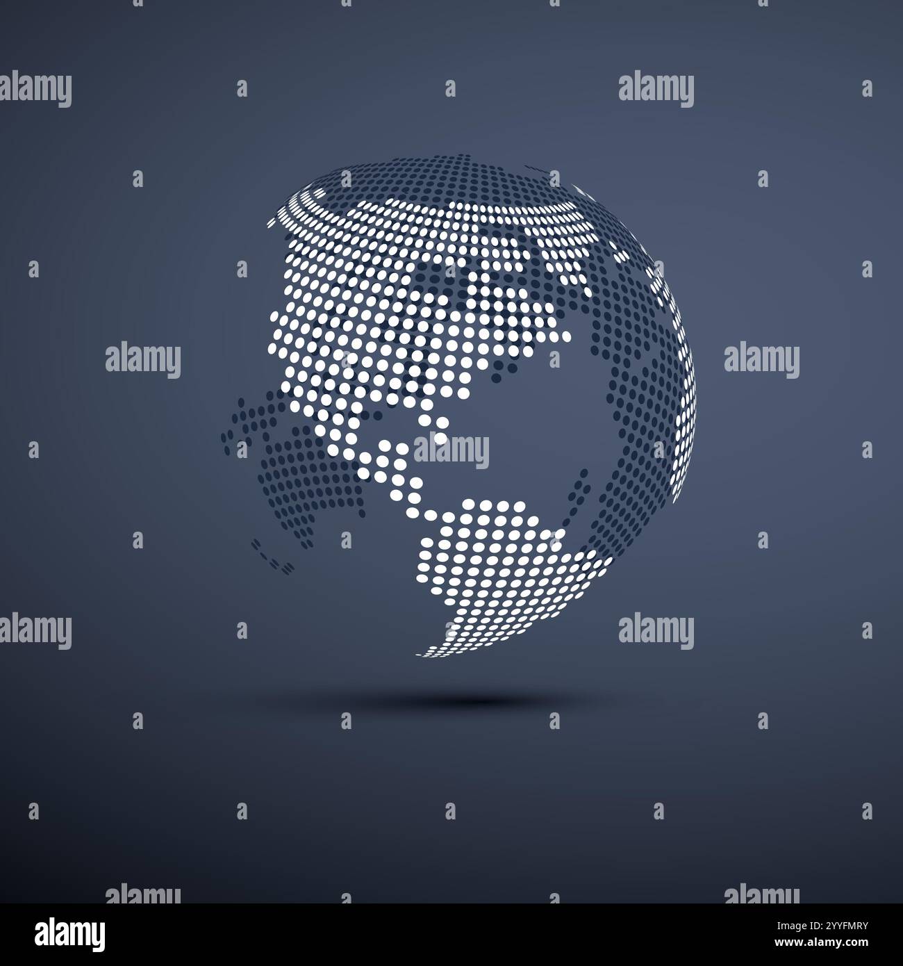 Big Transparent Spotted Earth Globe Design - Global Business, Technology, Globalisation Concept ...