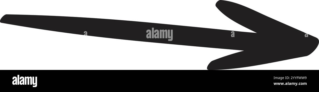 Simple black arrow pointing right, serving as a clear symbol for ...