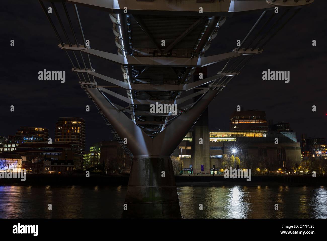 London Millennium Footbridge (detail), London, England Stock Photo - Alamy