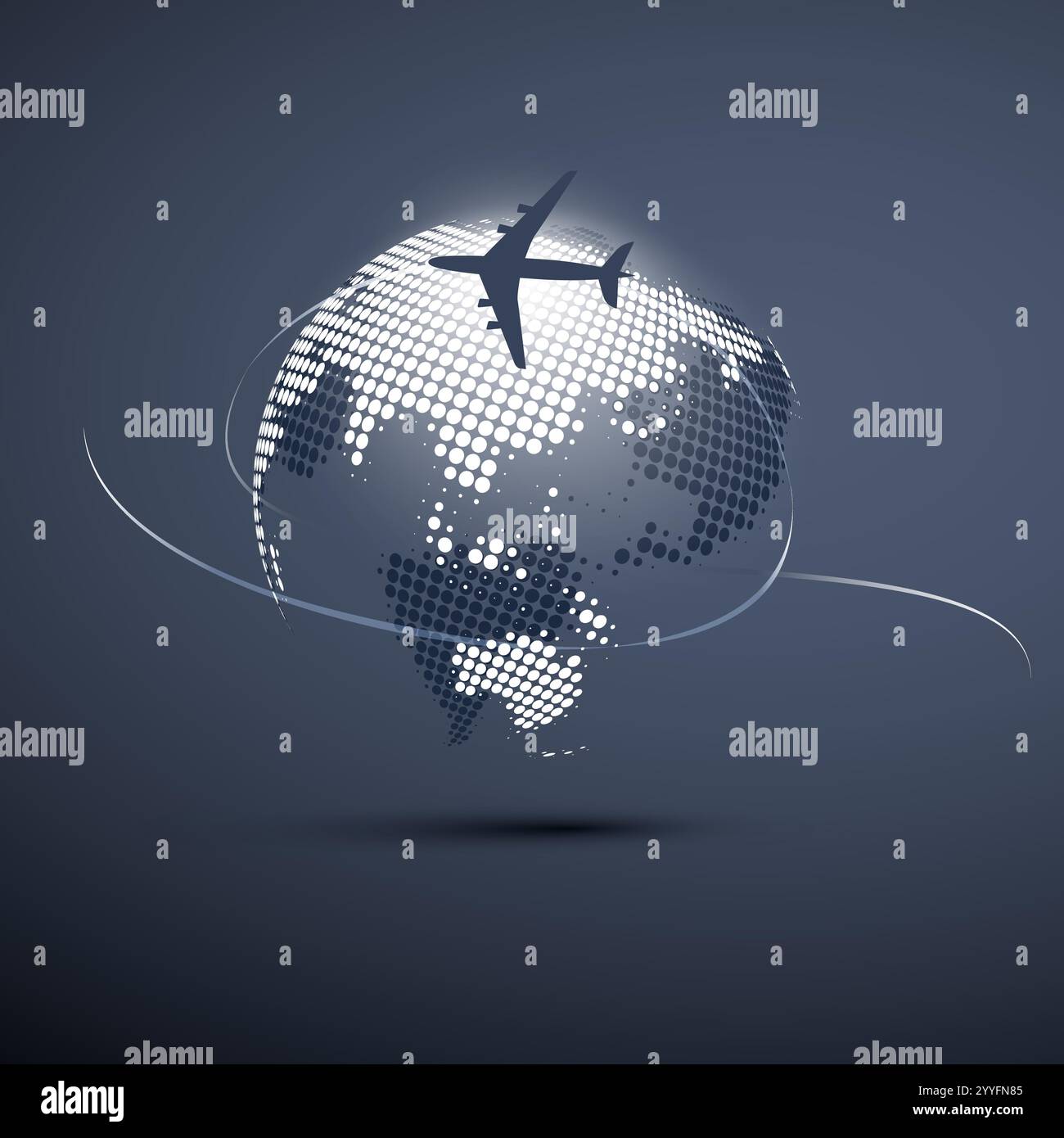 Traveling Around the World - Aviation, Travel by Airplane Concept ...