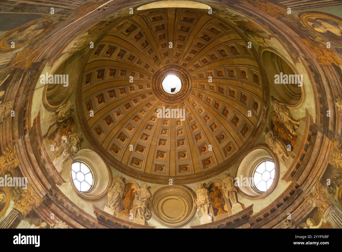 The Dome ceiling of The Archer Pavilion by Thomas Archer in 1709-11 a ...