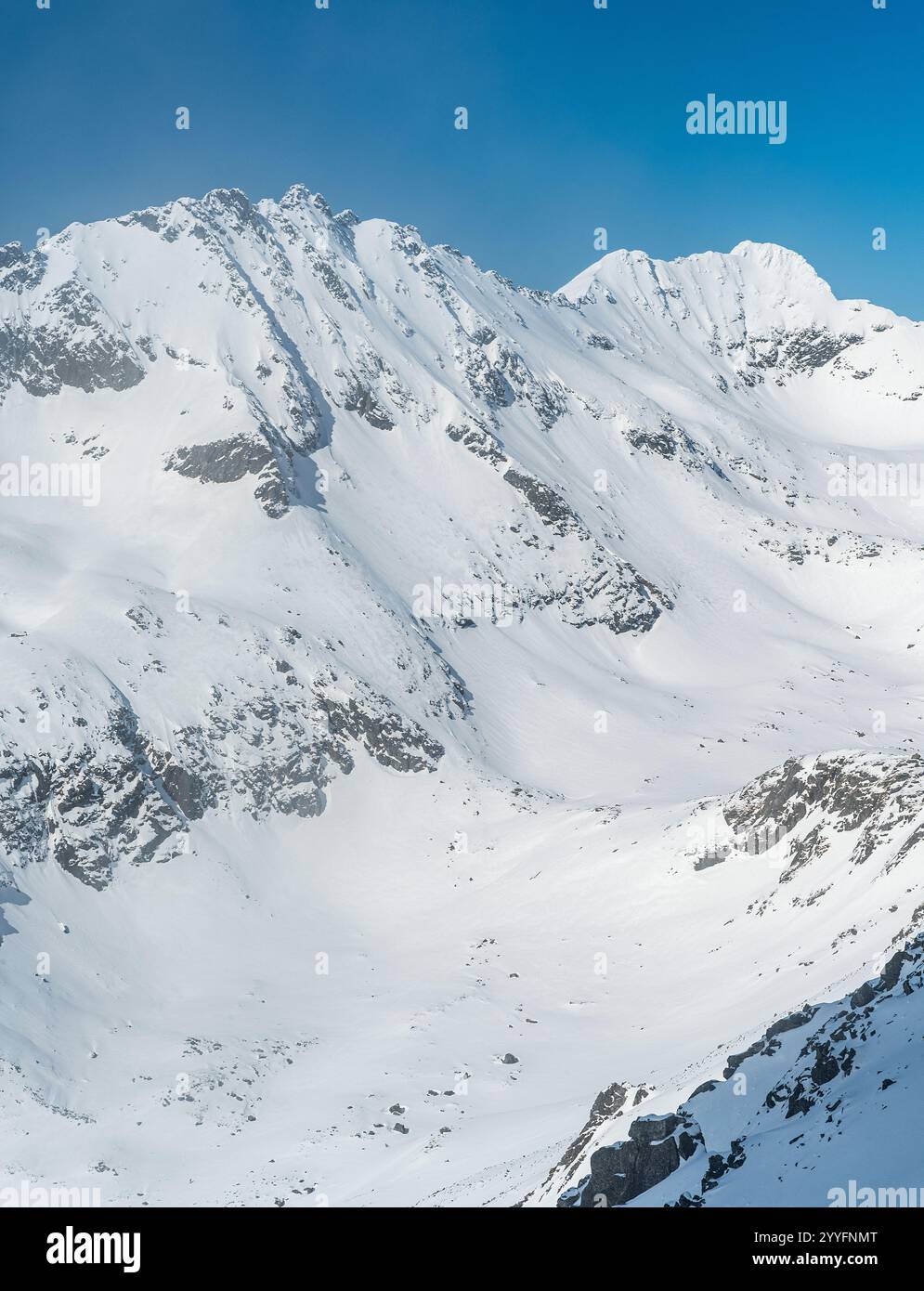 Velke Solisko, Furkotsky stit and Hruby vrch mountain peaks above ...