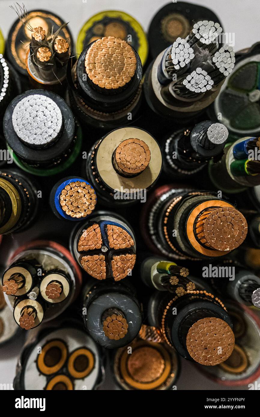 Cross section of high-voltage cable. High quality photo Stock Photo - Alamy