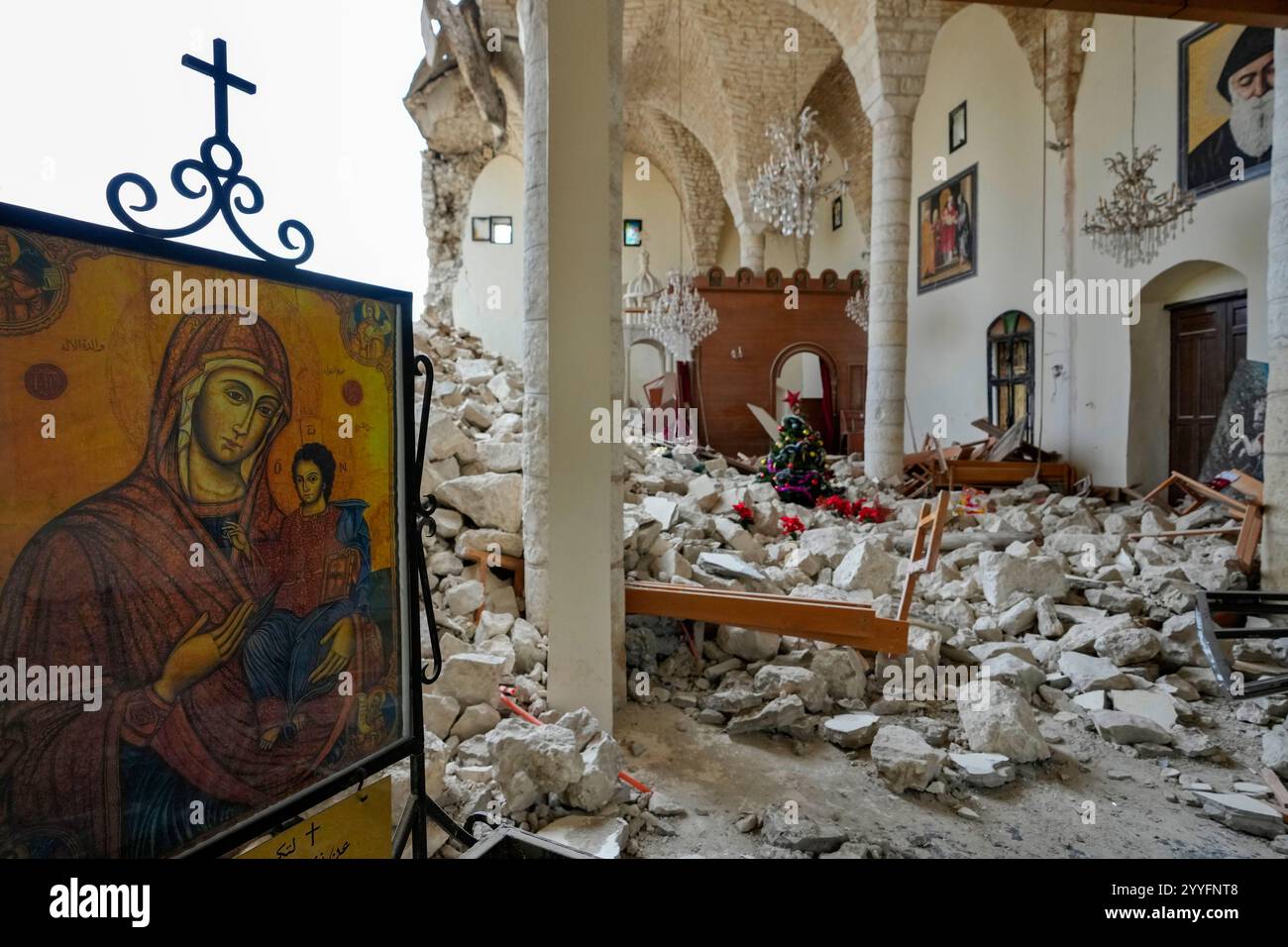 Icons are seen inside St. George Melkite Catholic Church, that was ...