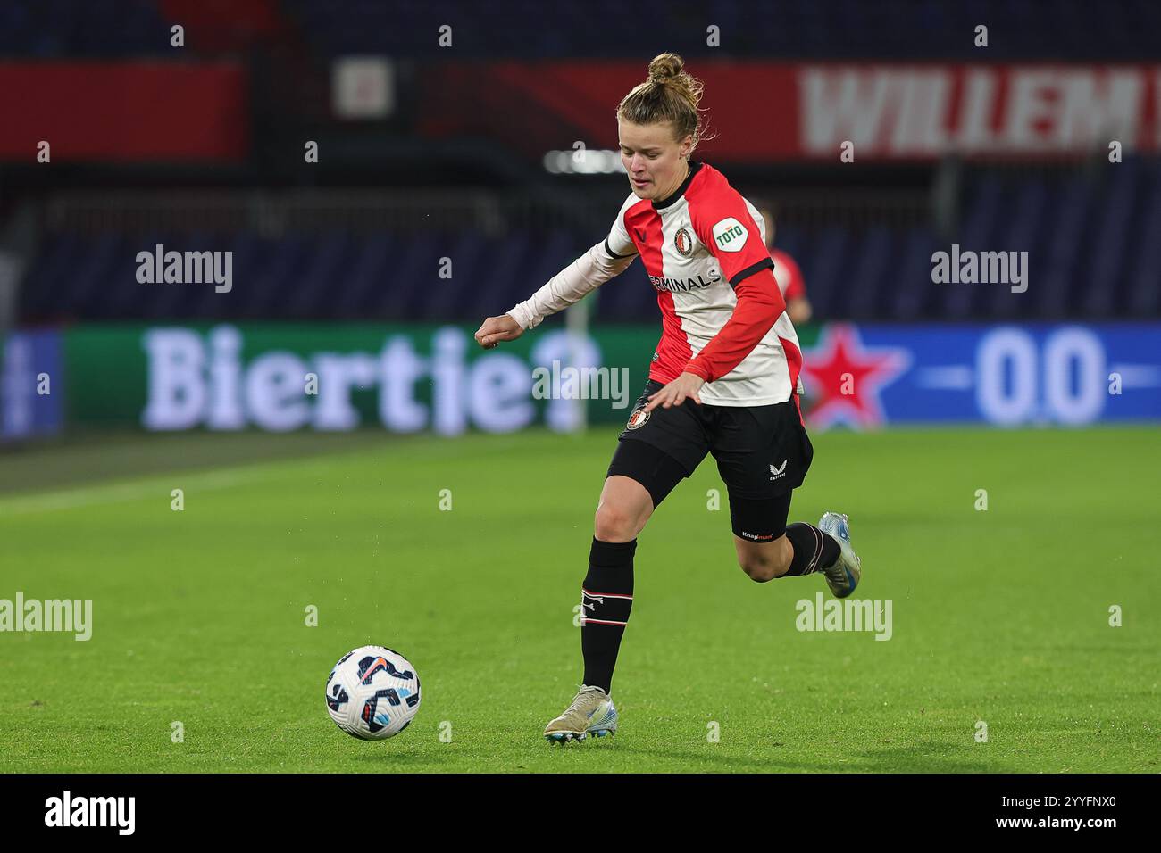 Esmee de Graaf (14) of Feyenoord pictured during a female soccer game ...