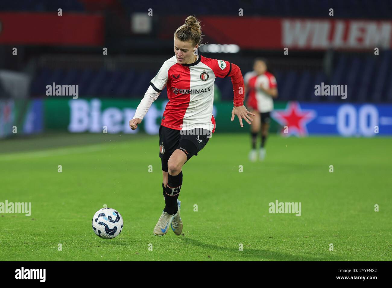 Esmee de Graaf (14) of Feyenoord pictured during a female soccer game ...