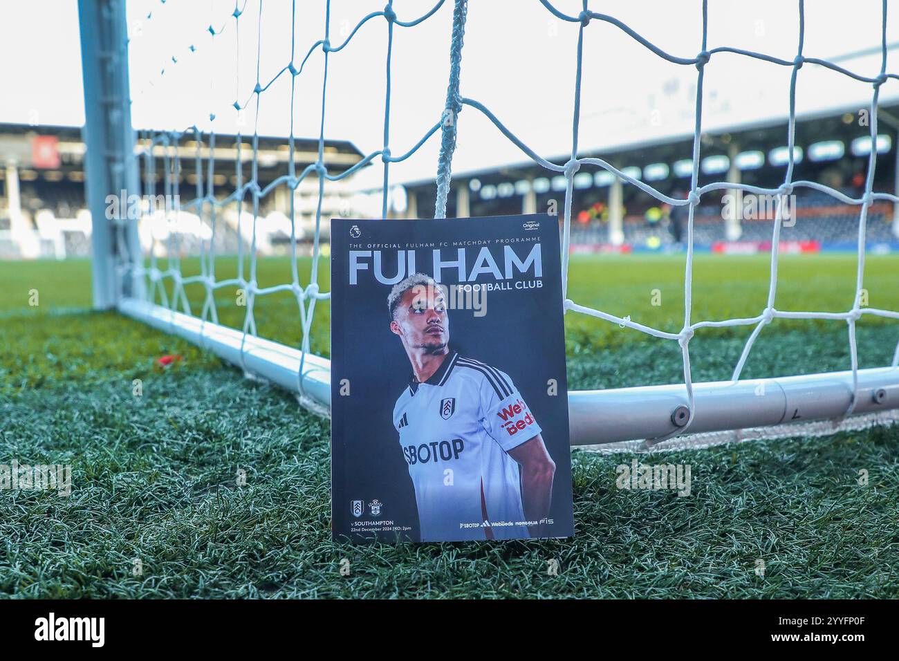 A general view of the match day programme prior to the Premier League ...