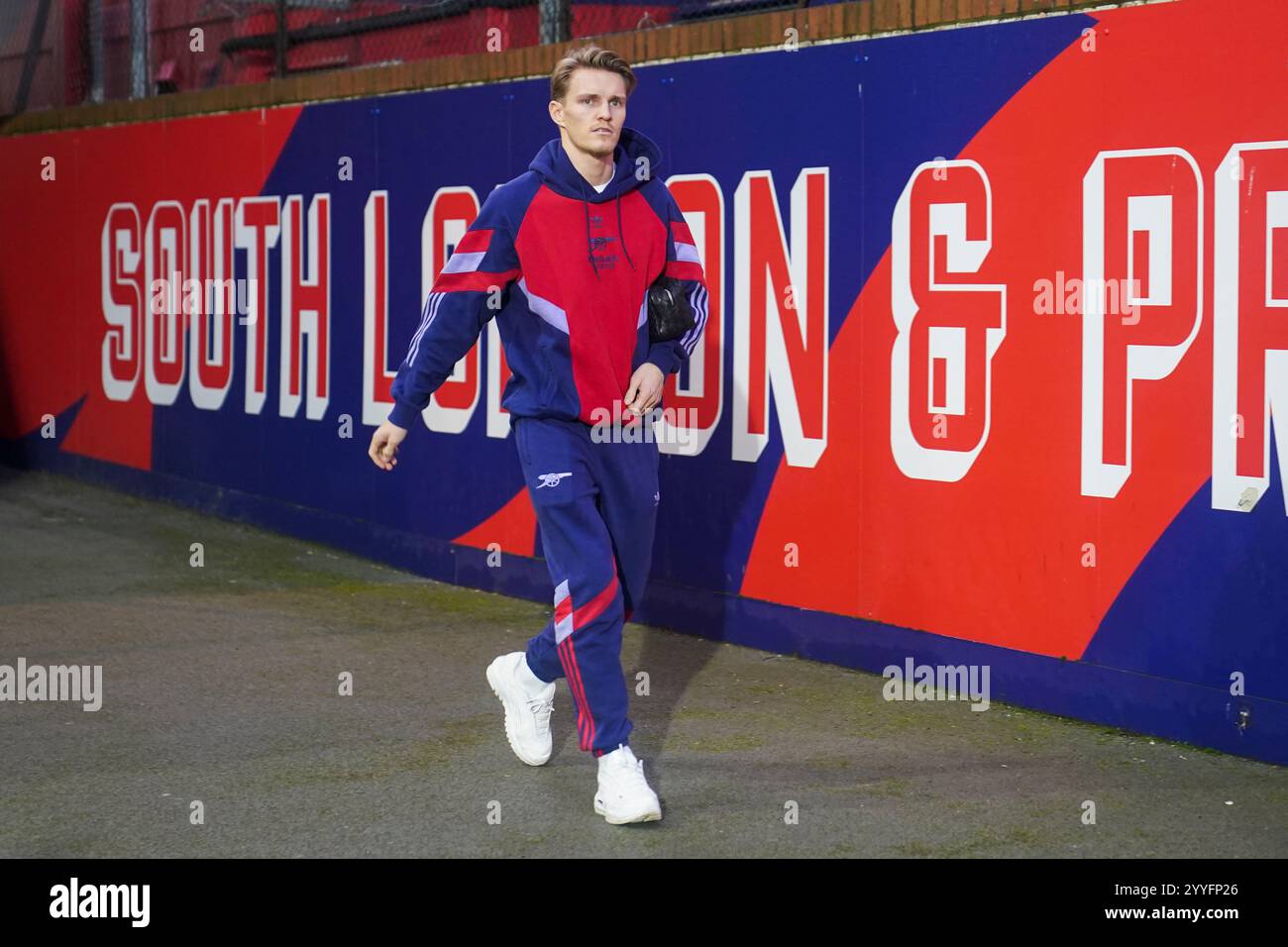 Martin Ødegaard of Arsenal arriving prior to the Crystal Palace FC v ...
