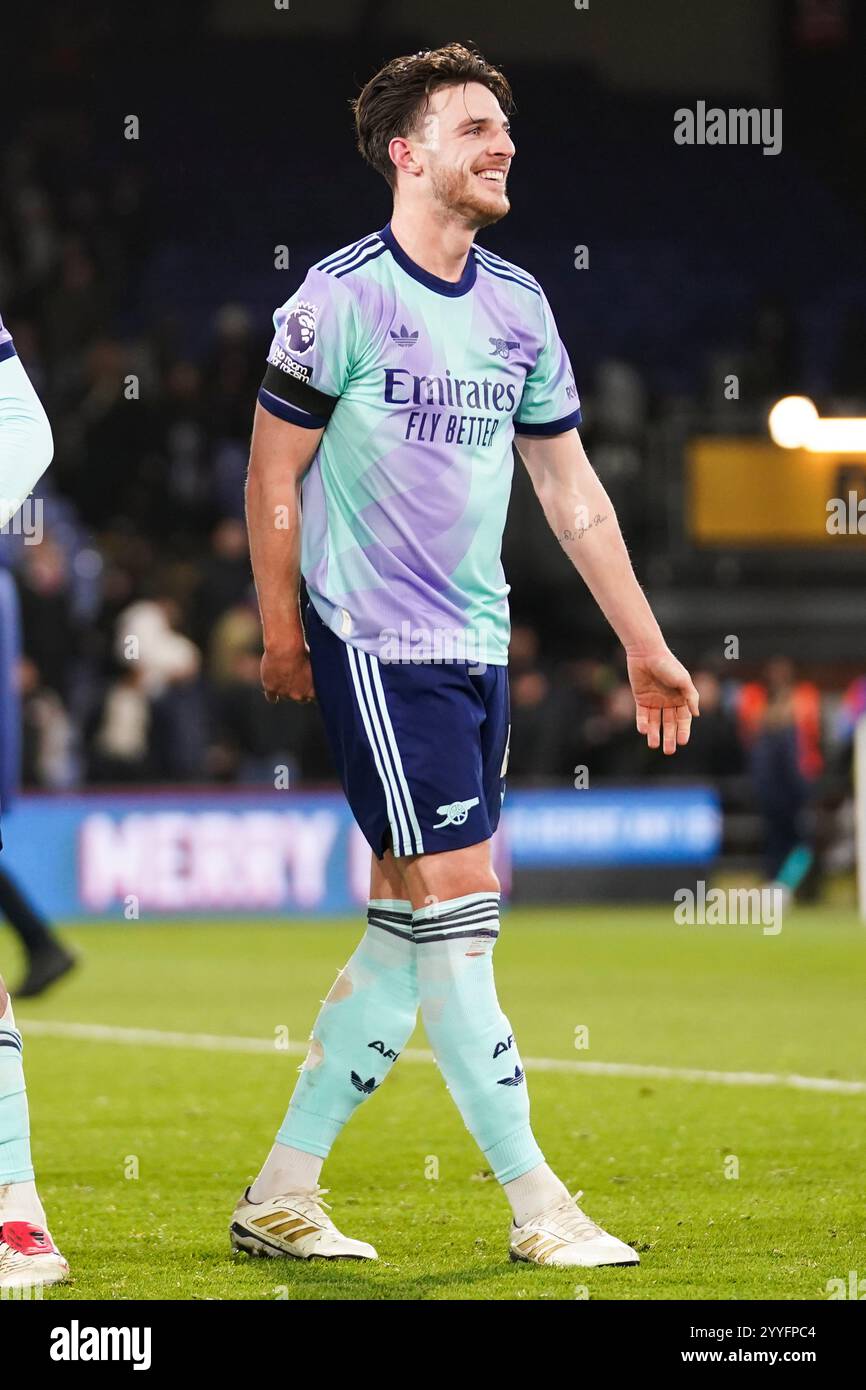 London, UK. 21st Dec, 2024. Declan Rice of Arsenal after the Crystal ...