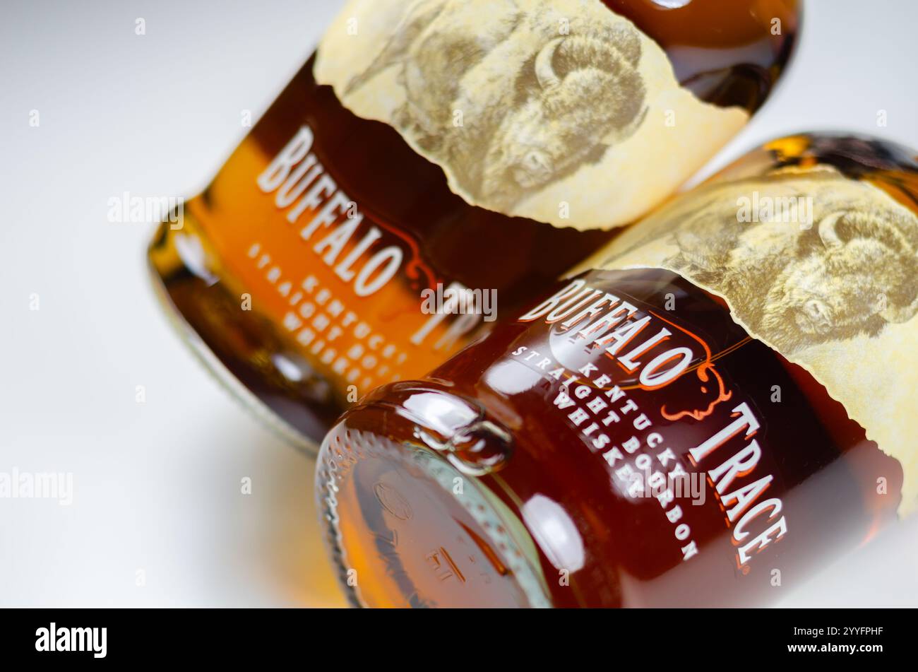 LONDON, UK - 15 FEBRUARY 2024 Buffalo Trace Kentucky Straight Bourbon ...