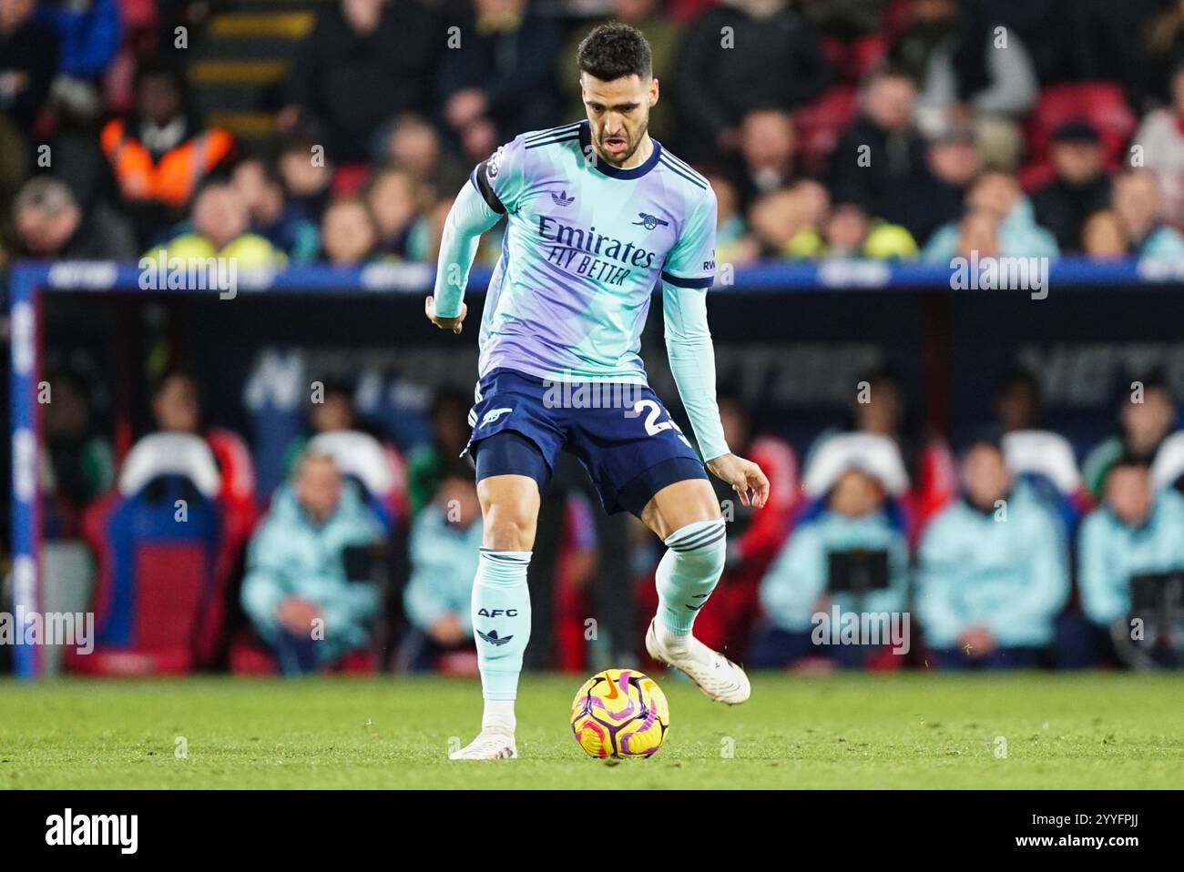 London, UK. 21st Dec, 2024. Mikel Merino of Arsenal during the Crystal ...