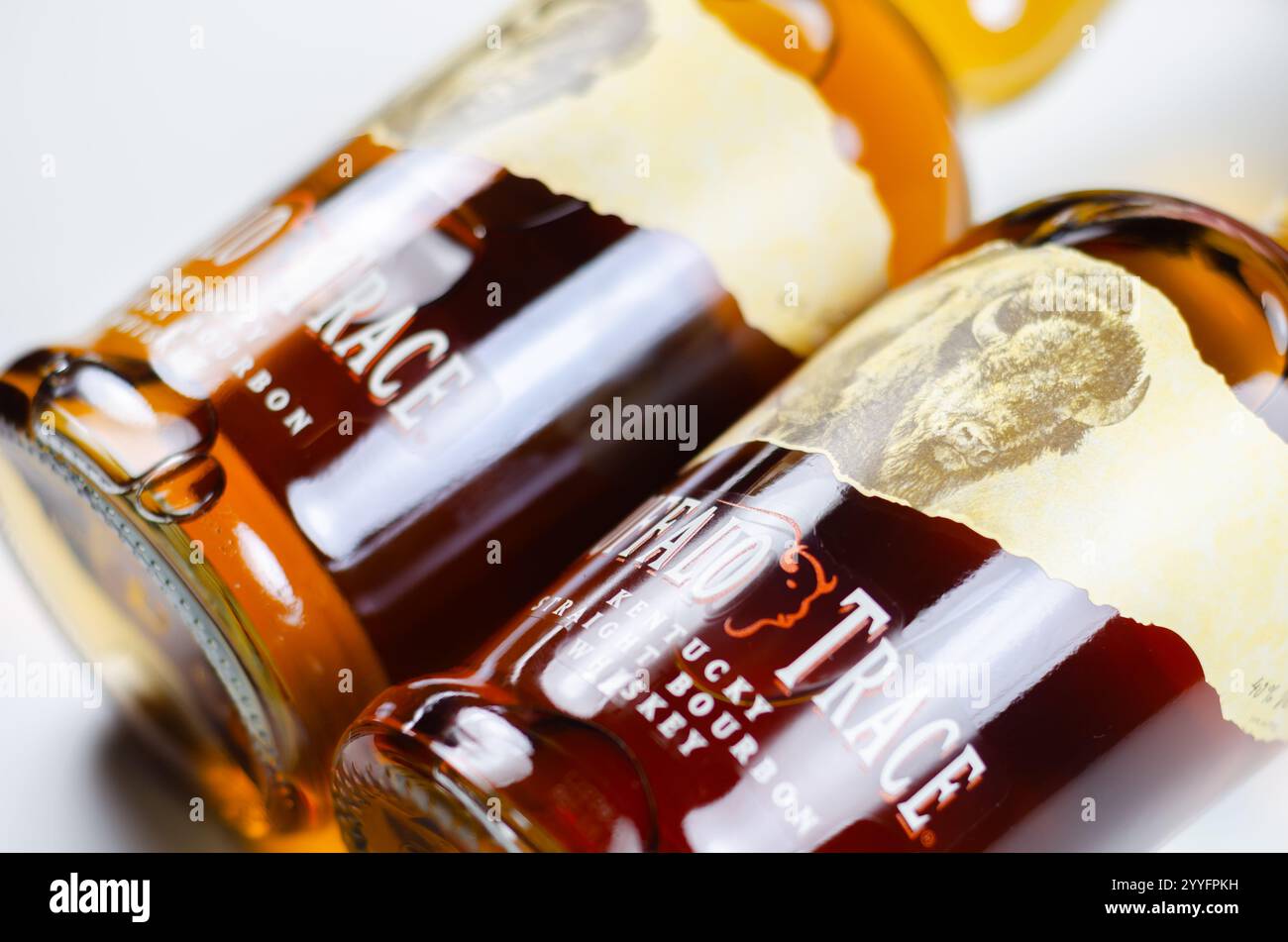 LONDON, UK - 15 FEBRUARY 2024 Buffalo Trace Kentucky Straight Bourbon ...