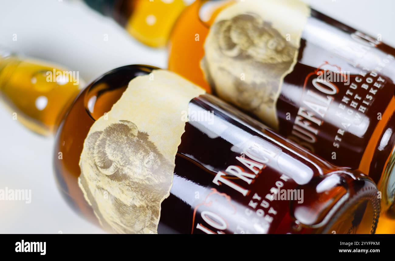 LONDON, UK - 15 FEBRUARY 2024 Buffalo Trace Kentucky Straight Bourbon ...