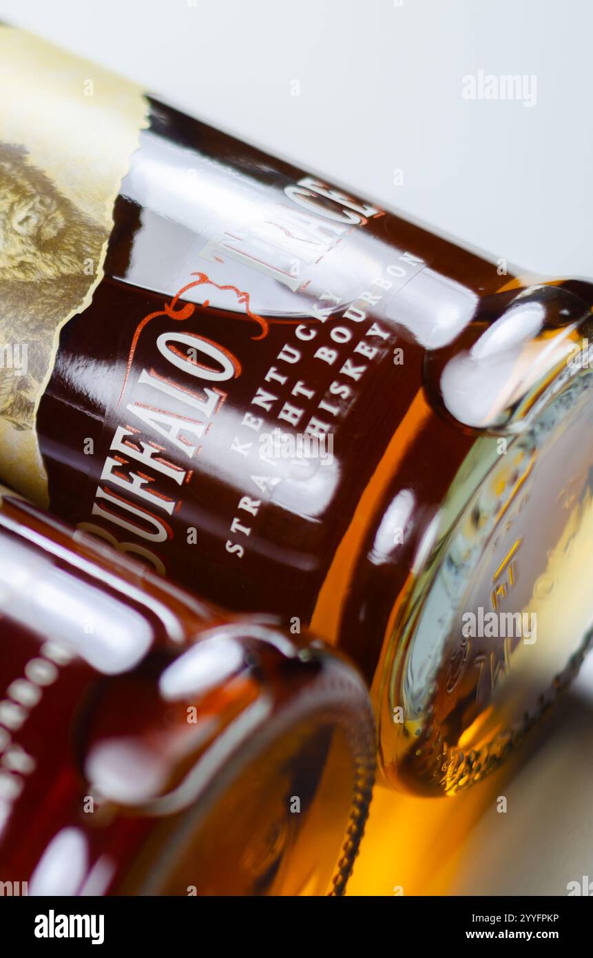 LONDON, UK - 15 FEBRUARY 2024 Buffalo Trace Kentucky Straight Bourbon ...