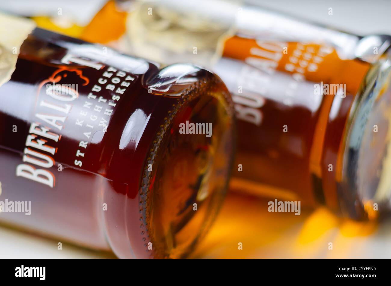 LONDON, UK - 15 FEBRUARY 2024 Buffalo Trace Kentucky Straight Bourbon ...