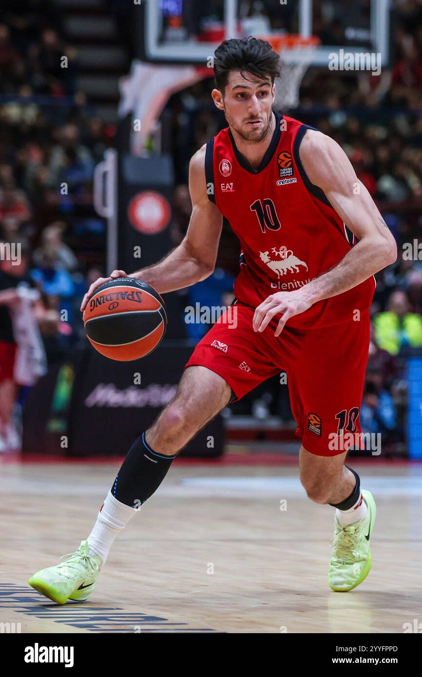 Leandro Bolmaro #10 of EA7 Emporio Armani Milan seen in action during ...