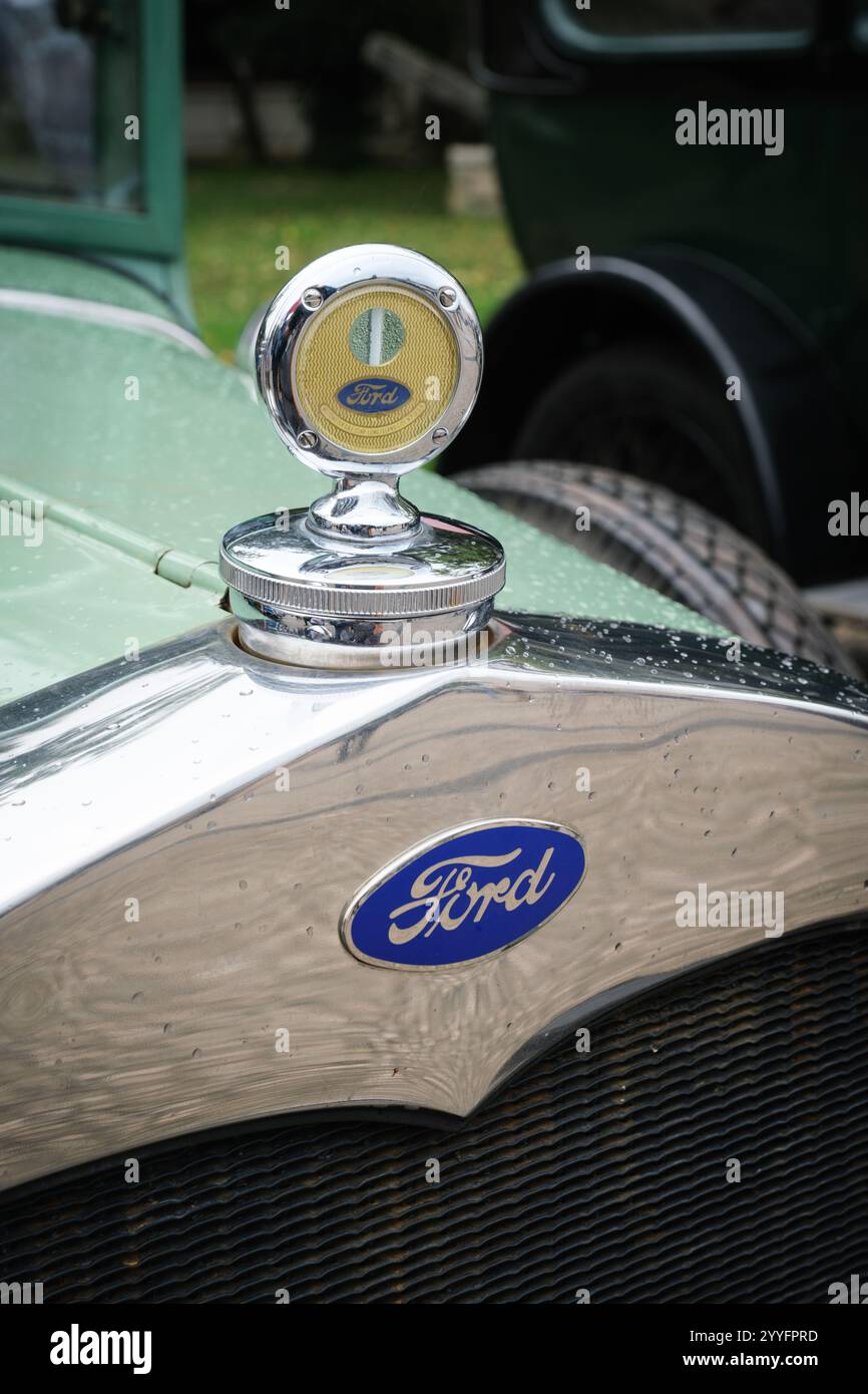 Ford Model A Tudor vintage classic retro car vehicle hood bonnet with ...